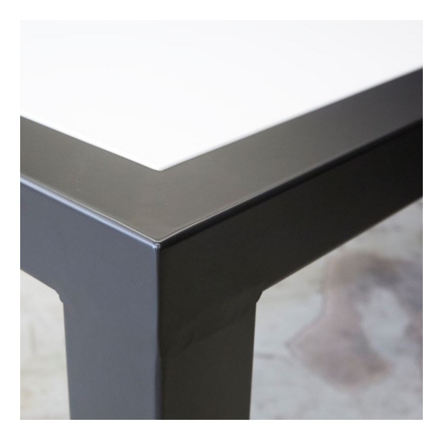 Table de repas Loft en métal naturel et couleurs I Terre et métal