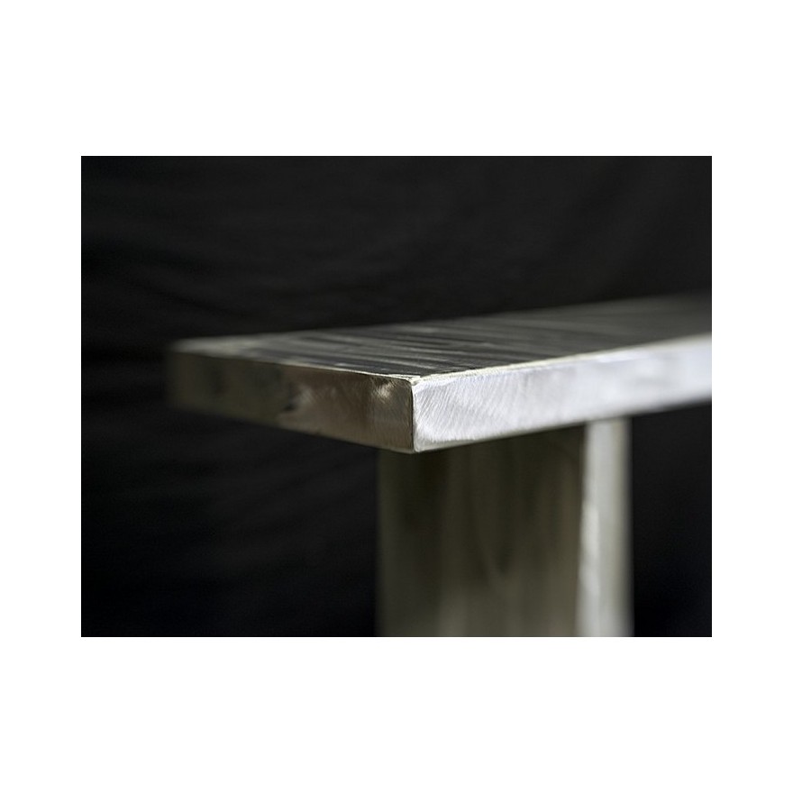 Console en métal PUR en acier gris meulé design