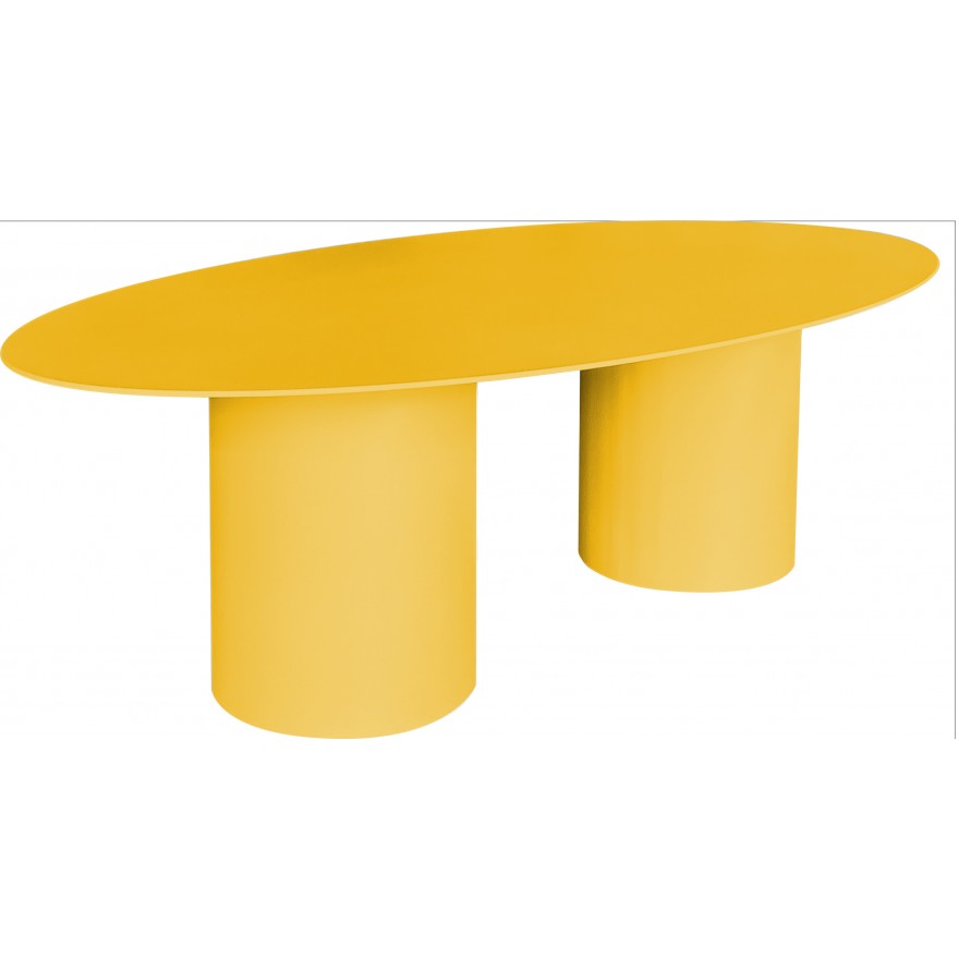 TABLE DE JARDIN OVALE EN METAL - MALI