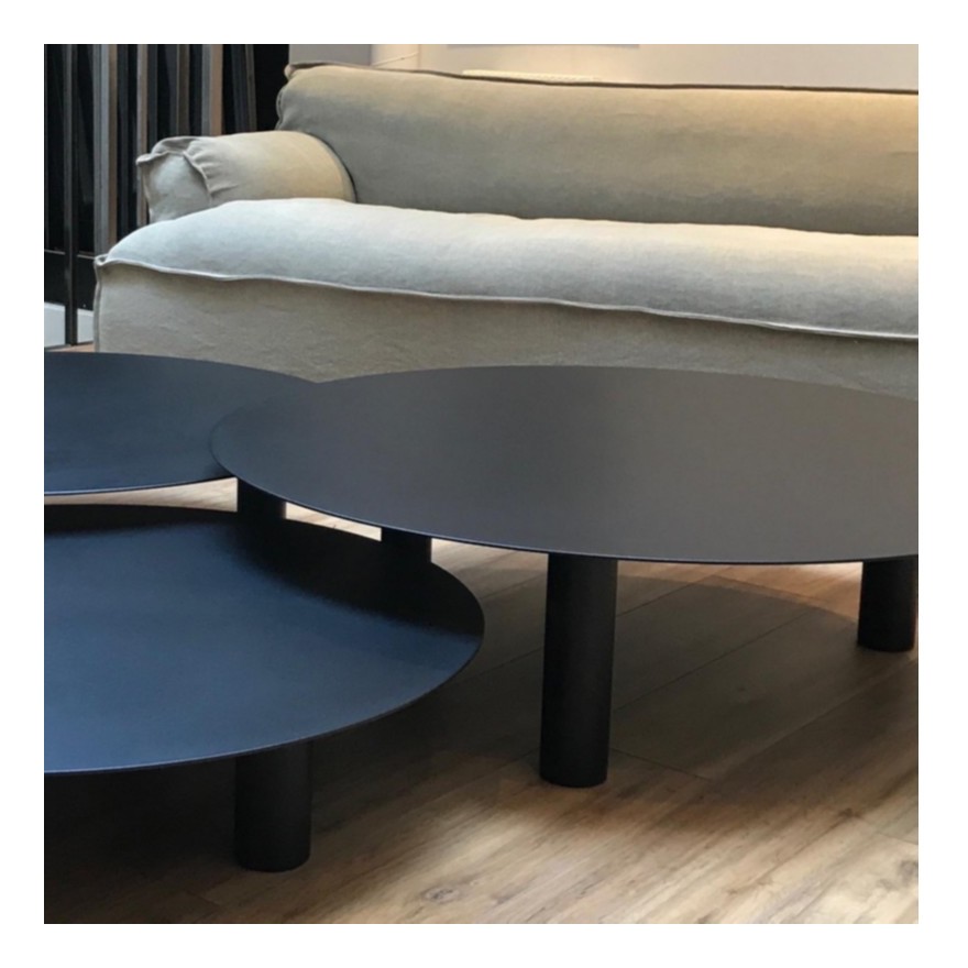 LES 3 TABLES BASSES RONDES EN METAL - BORA-BORA