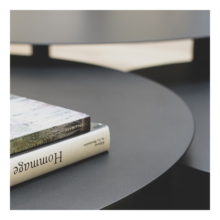 LES 3 TABLES BASSES RONDES EN METAL - BORA-BORA